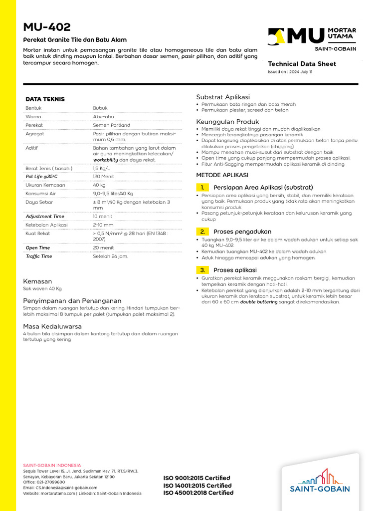 TDS Mu-402 (Id) | PDF