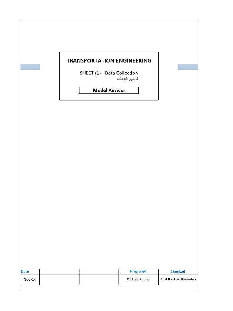 Model Answer-SHEET (1) -مساحةTrans. | PDF