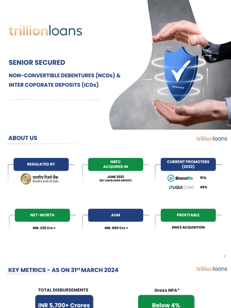 Senior Secured NCDs & ICDs Overview | PDF | Loans | Credit