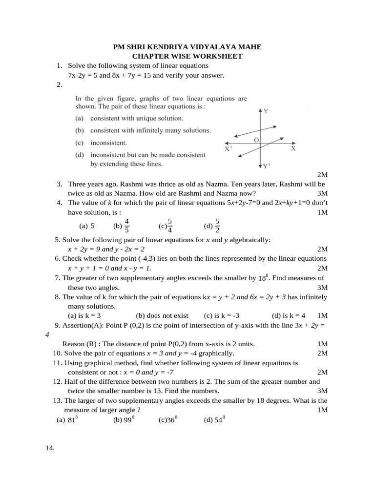 Rashmi and Nazma's Ages Problem | PDF | System Of Linear Equations ...