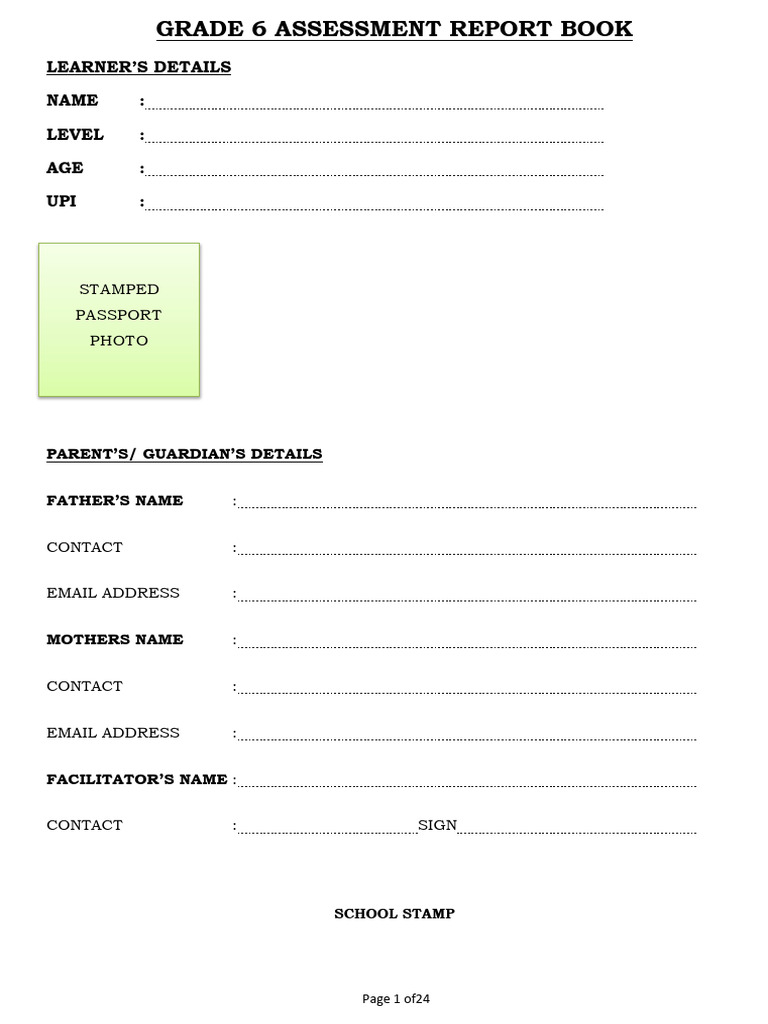 Grade 6 Assessment Report Book | PDF | Jesus | Volleyball