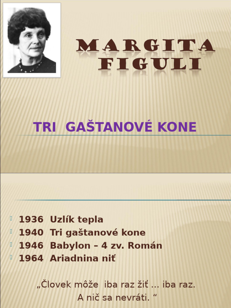 Margita Figuli - Tri Gaštanové Kone | PDF