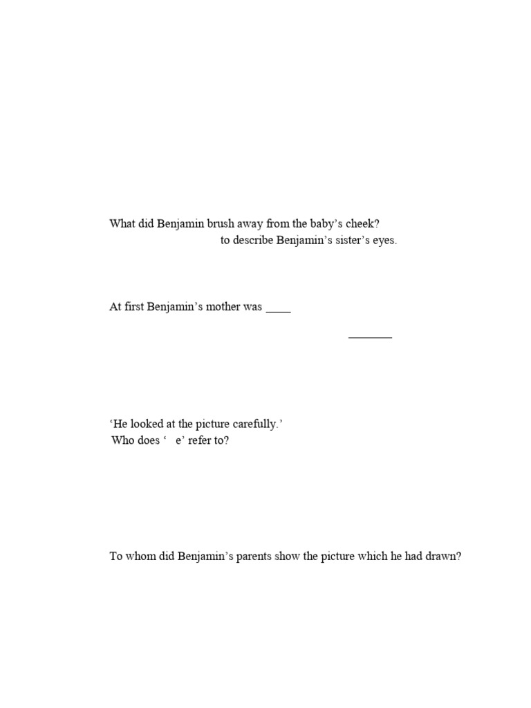 Class 3 Eng Literature Assignment | PDF