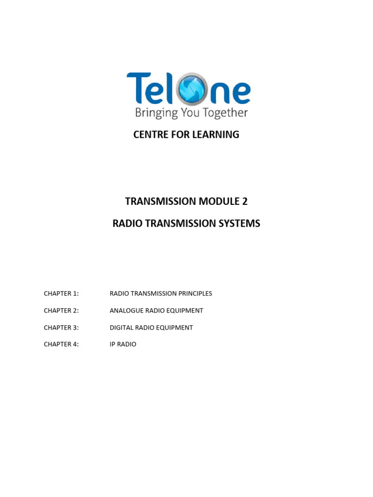 Radio Transmission Systems Overview | PDF | Antenna (Radio) | Modulation