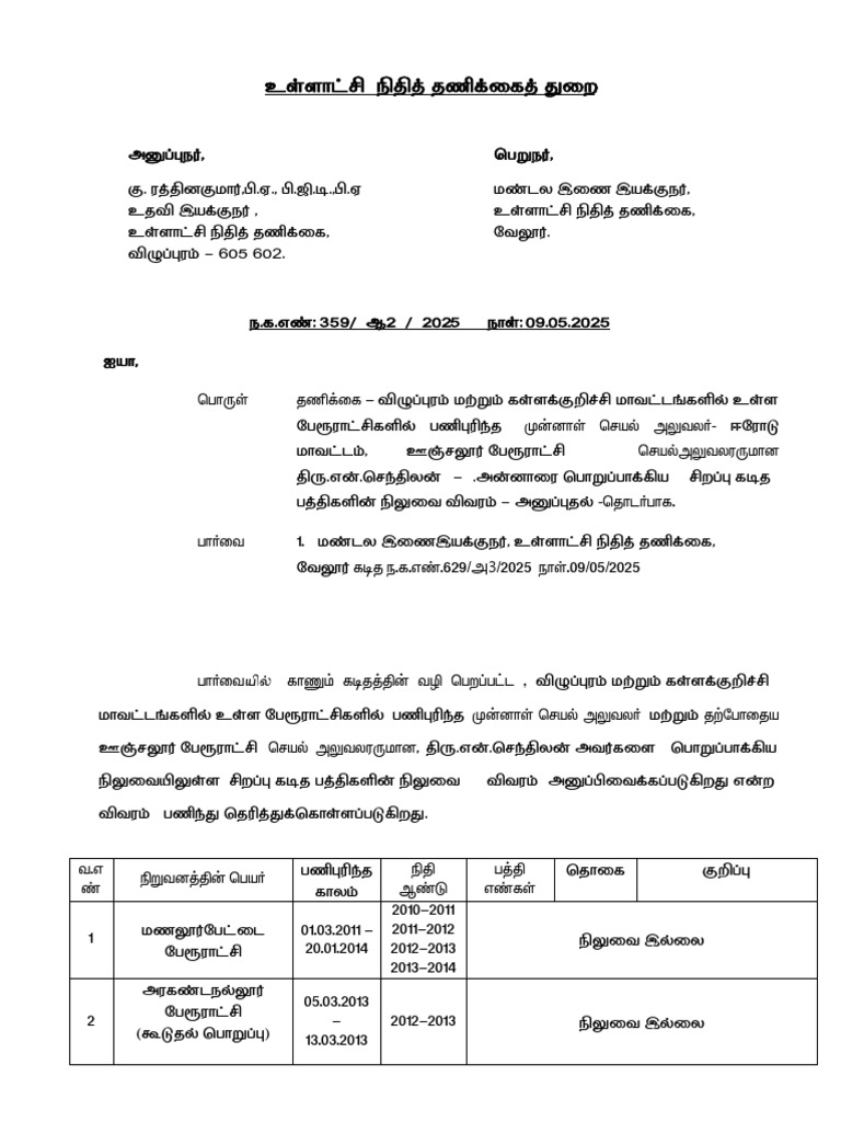 Senthilan EO Letter PDF | PDF