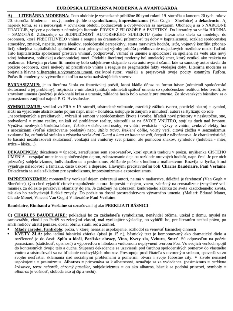 Moderna A Avantgarda | PDF