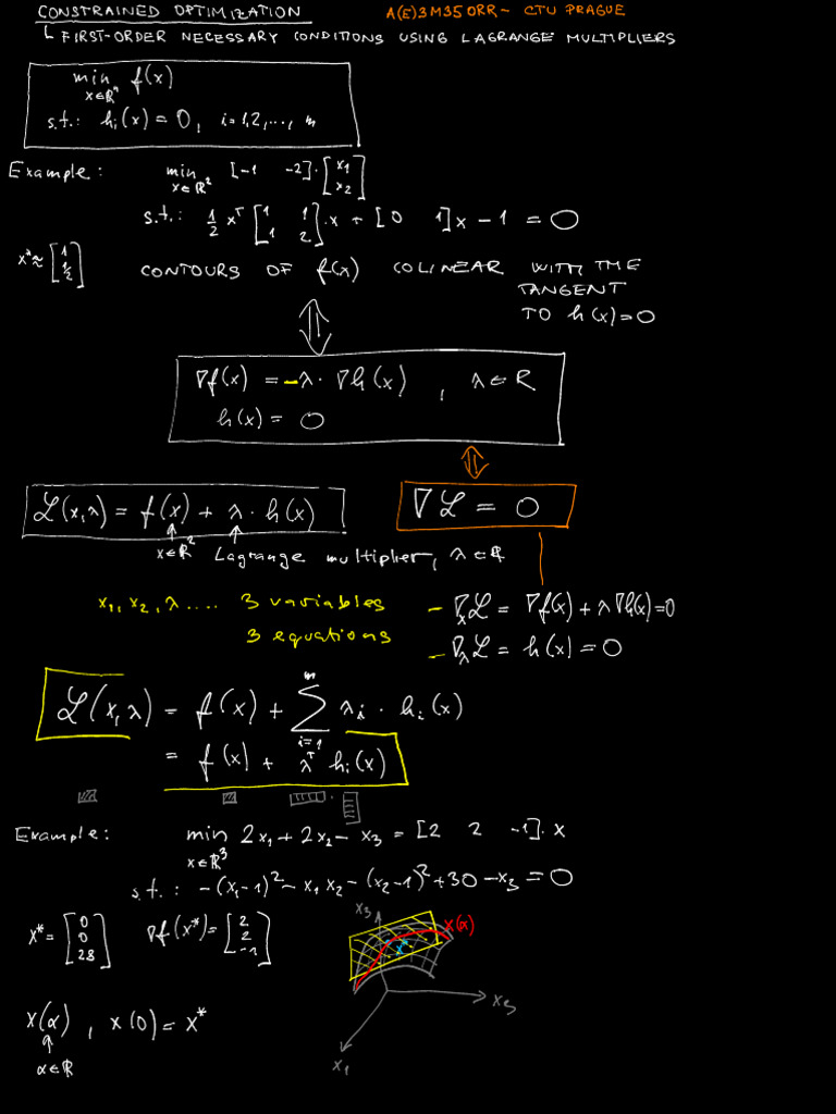 L1 Constrained Optimization First Order Lagrange | PDF