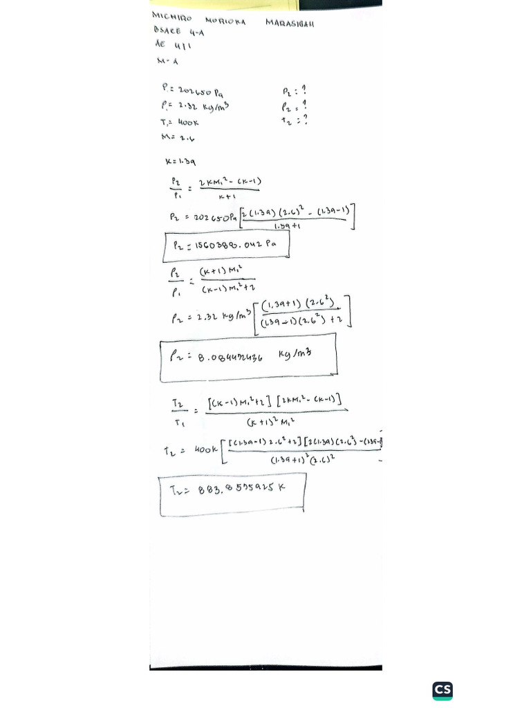 Aerodynamics 3 Midterm Activity 1 | PDF