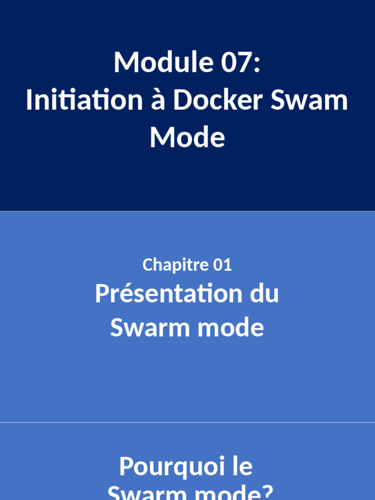 07 Initiation À Docker Swarm | PDF | Informatique | Technologie de système d'exploitation