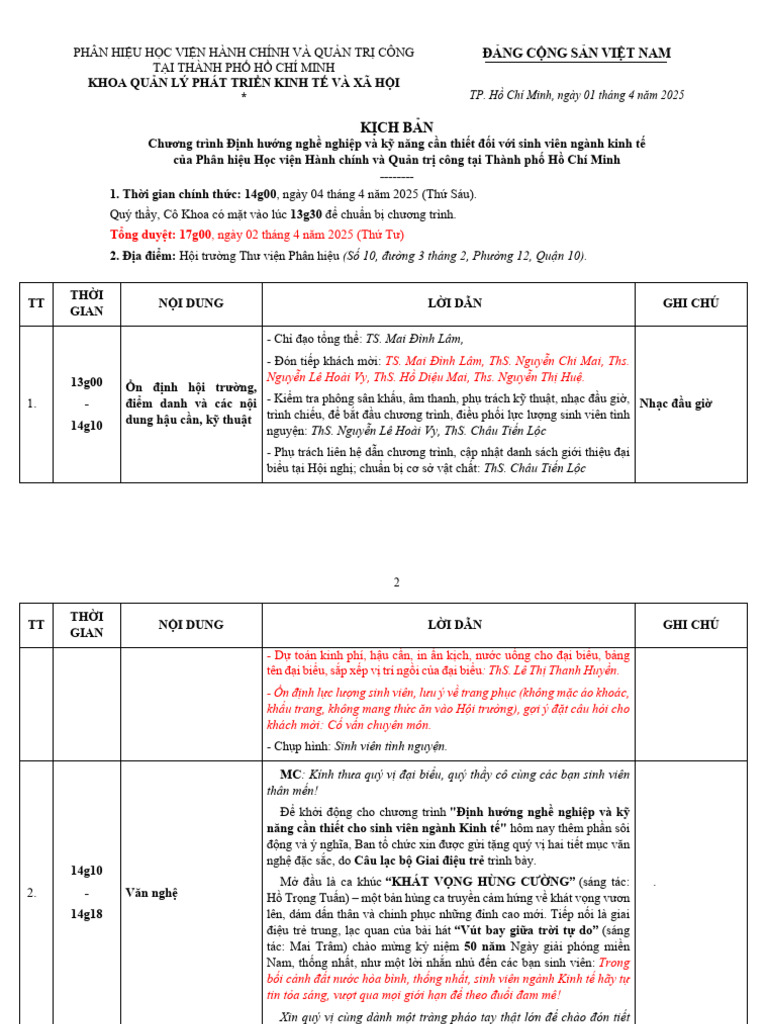 KB - Chuong Trinh Khoa QLPTKTXH 2025 | PDF