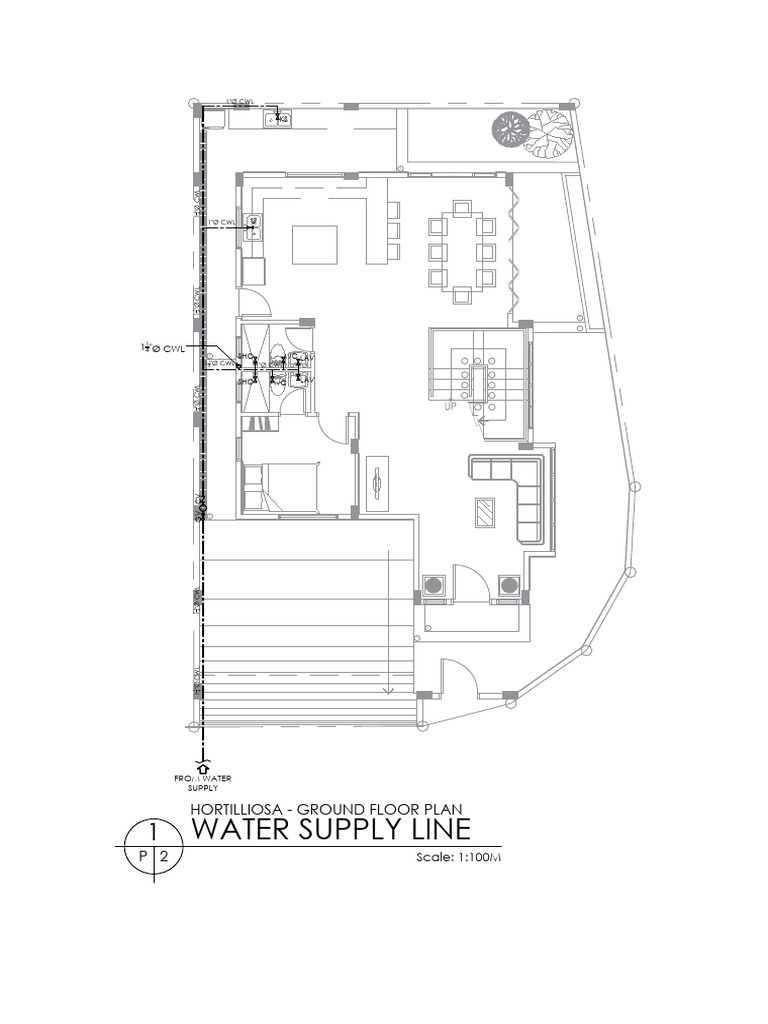 P2-1 Hortillosa - Plumbing Plans - Ground Floor Plan - Water - Supply ...