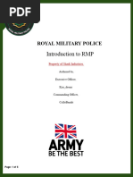 RMP Duties and Unit Overview | PDF | Military Police | Swat