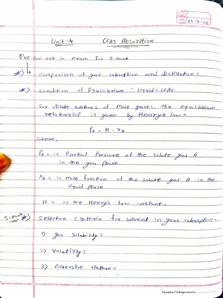 Gas Absorption (Megh R Patel) Mass Transfer 1 | PDF