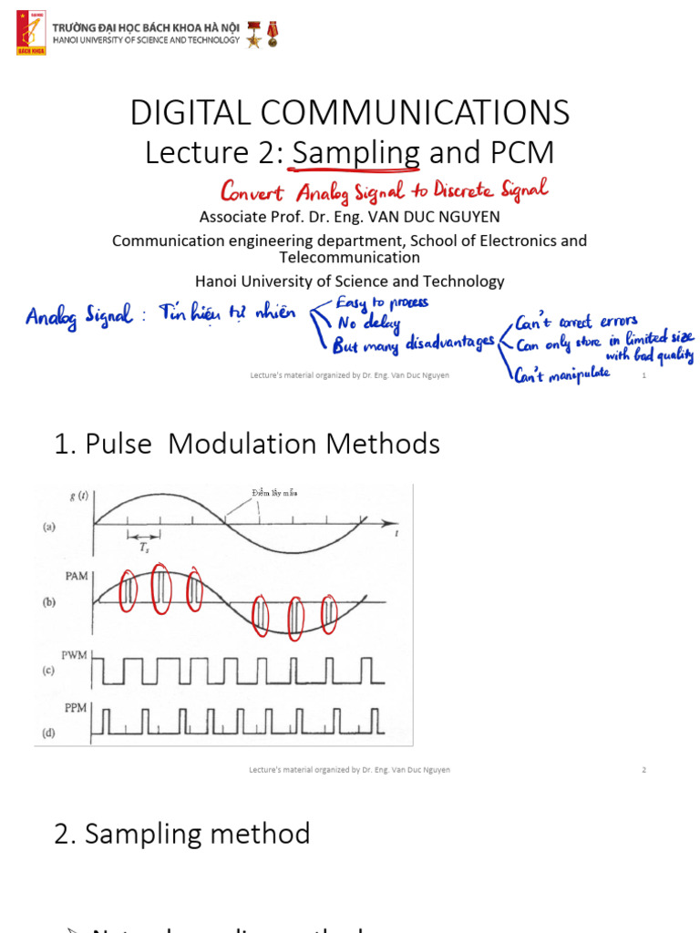 Digitalcommunication Lecture2 250111 133012 | PDF | Sampling (Signal ...