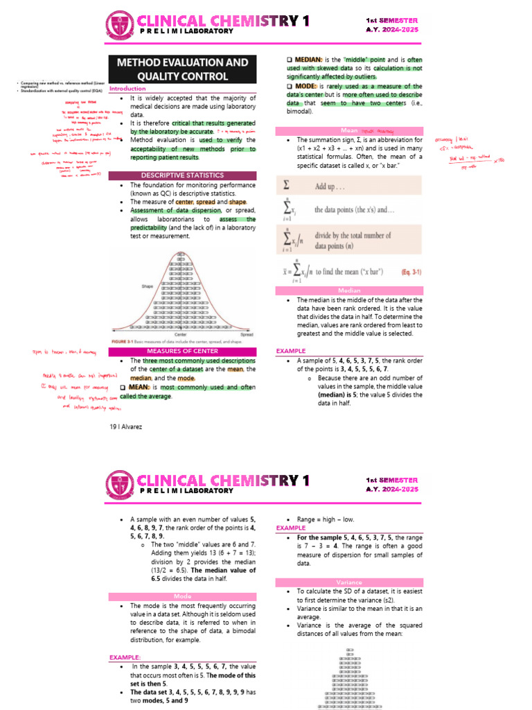WK 8 - Method Evaluation and Quality Control PDF | PDF | Standard Deviation | Normal Distribution
