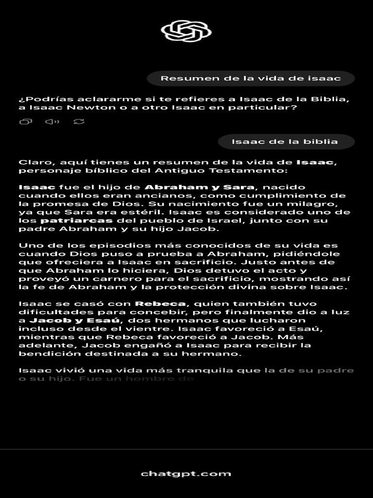 Resumen de Isaac | PDF