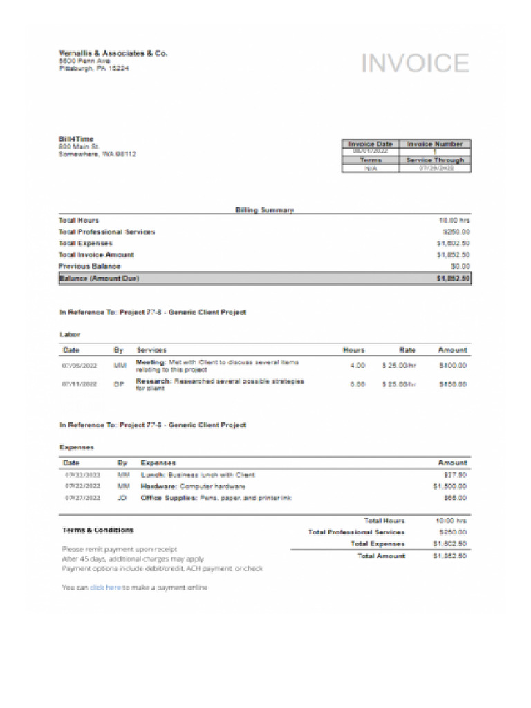 Professional Invoice | PDF