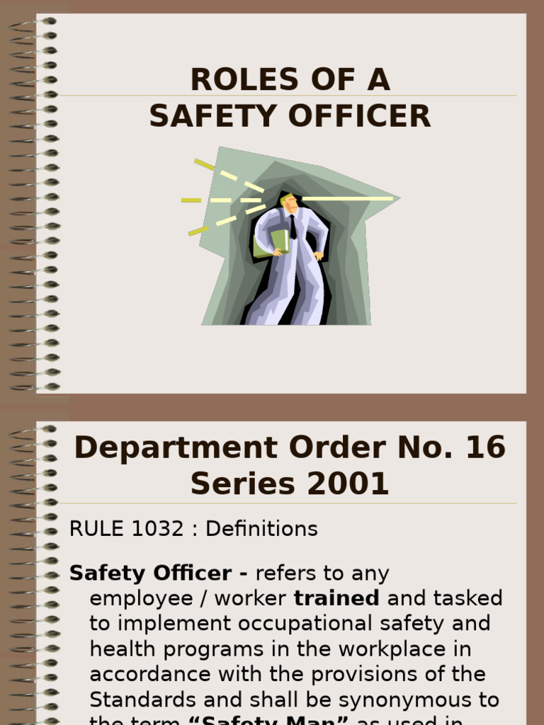 Safety Officer Roles and Responsibilities | PDF | Occupational Safety ...