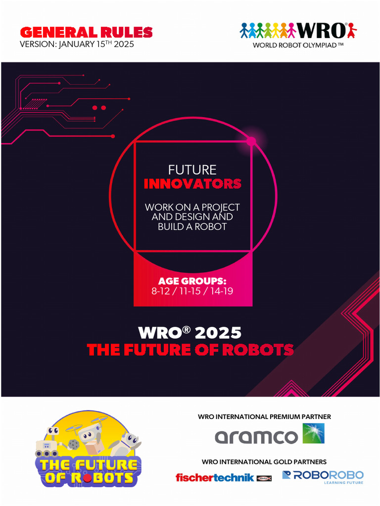 WRO 2025 Future Innovators General Rules | PDF | Robotics