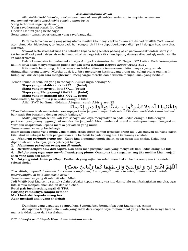 Berbakti-Pada-orang-Tua | PDF