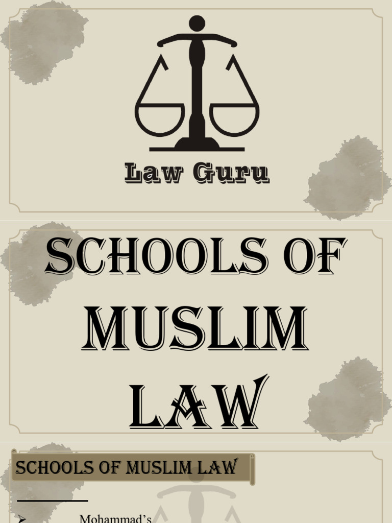 Schools of Muslim Law | PDF | Monotheistic Religions | Sharia