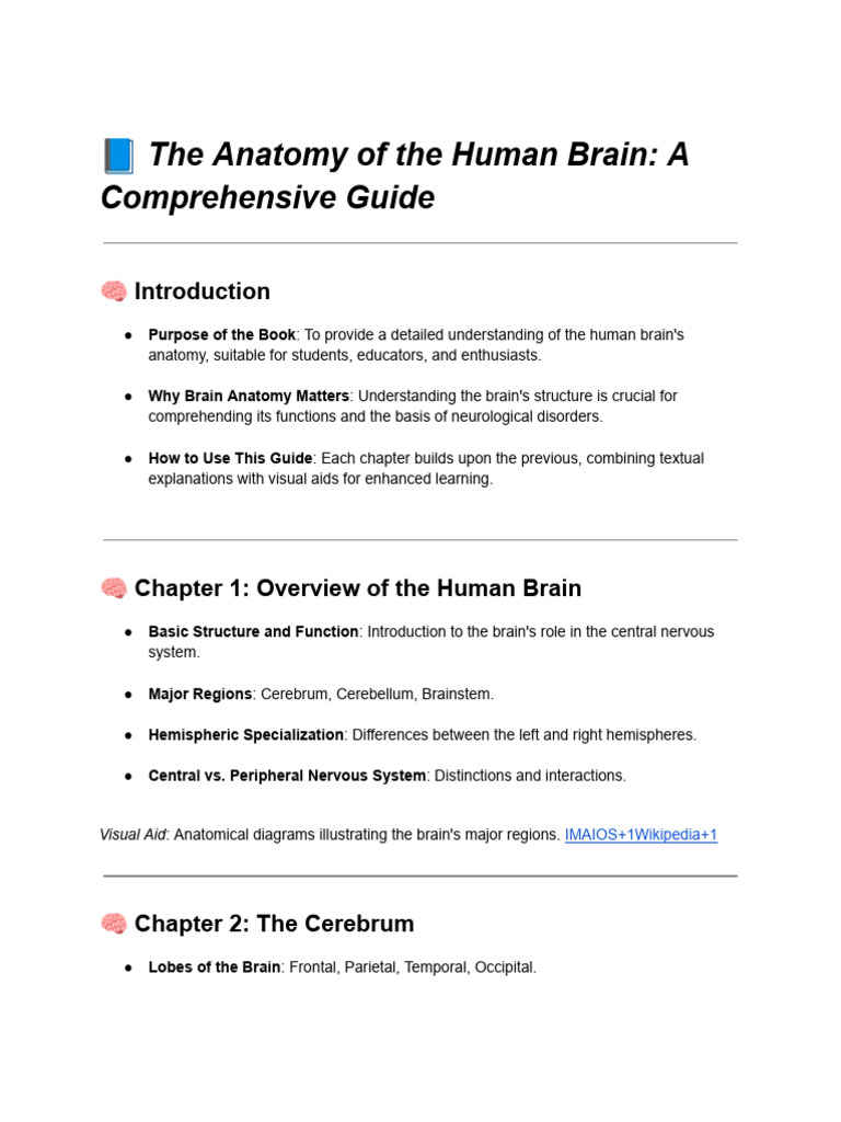? The Anatomy of the Human Brain_ A Comprehensive Guide | PDF | Brain ...