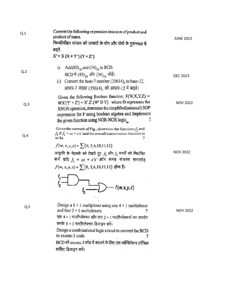 Practice Quetions - DIGITAL - SYSTEM | PDF