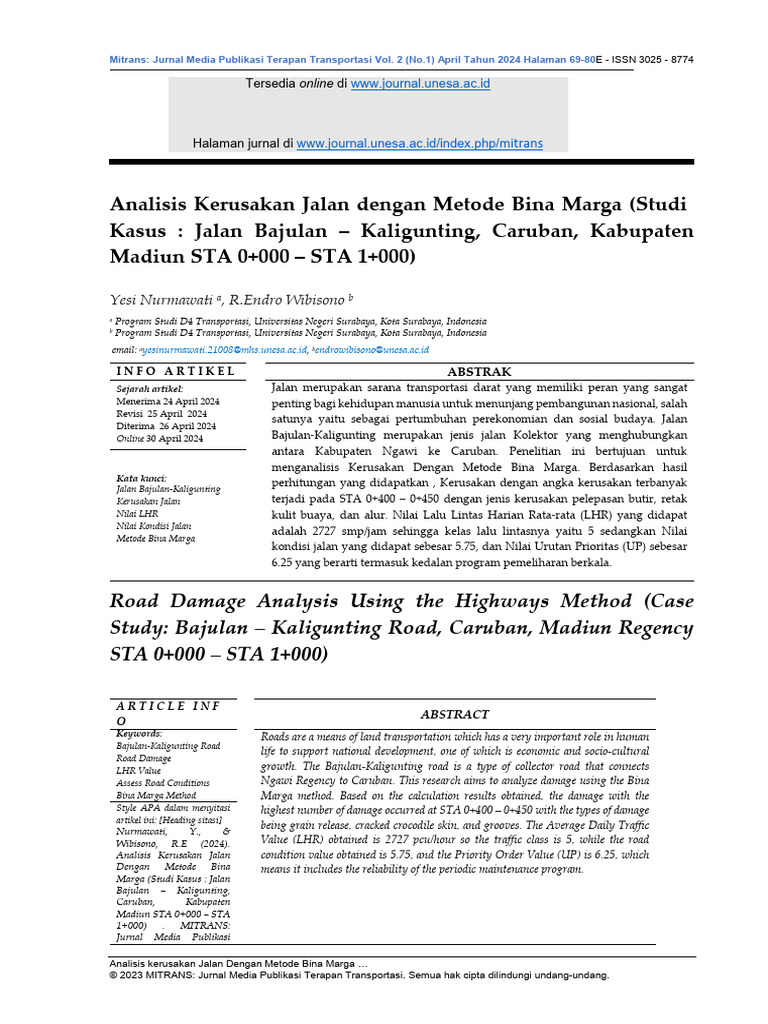 Mitrans, Jurnal Yesi | PDF