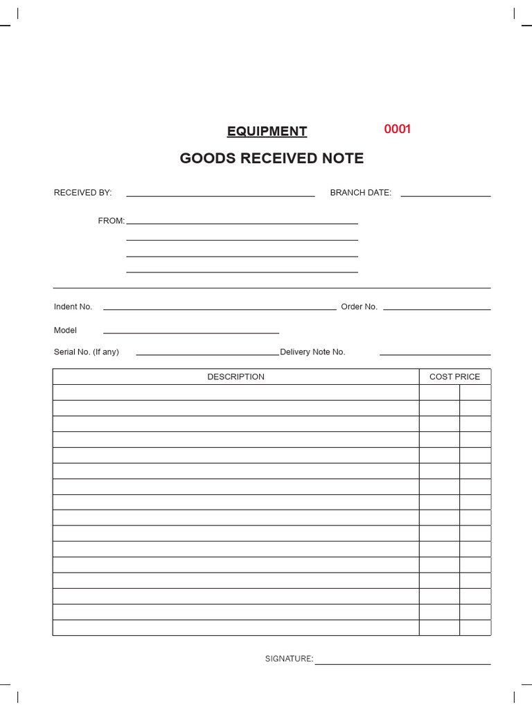 Goods Received Note | PDF