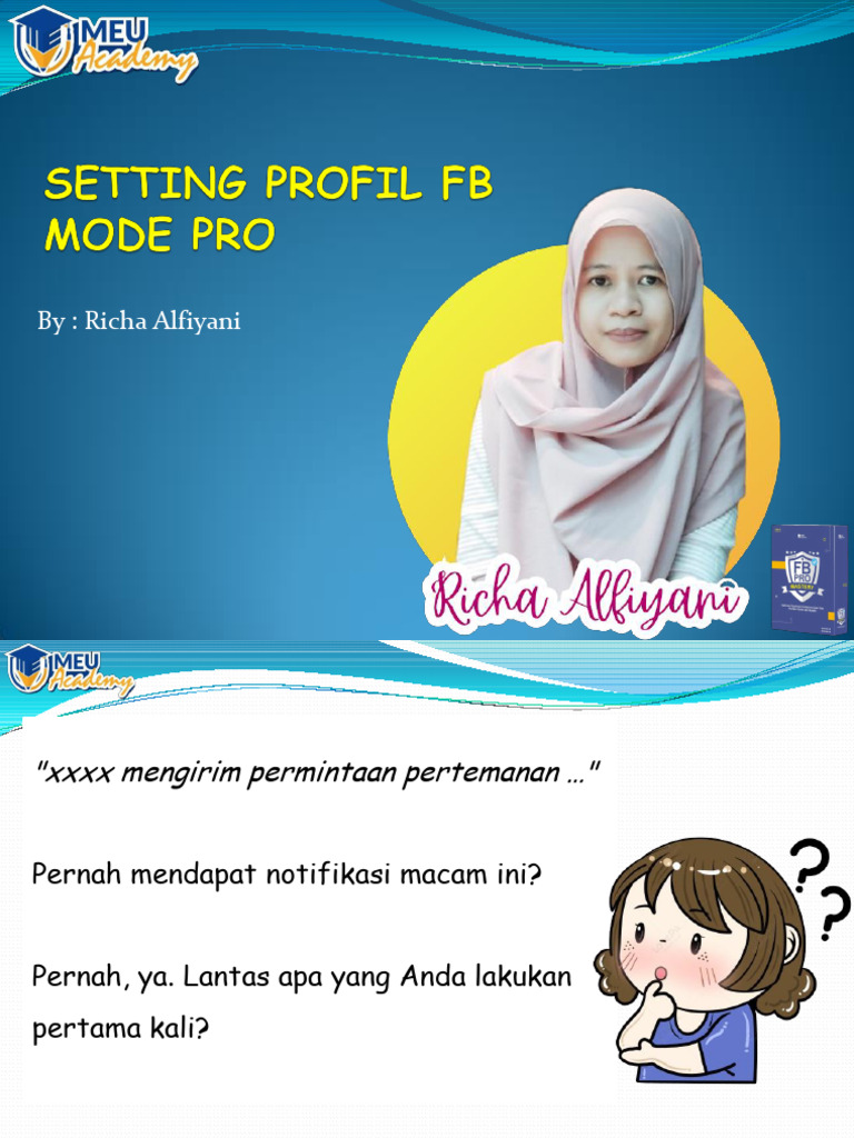 Panduan Lengkap Setting Profil FB Pro | PDF