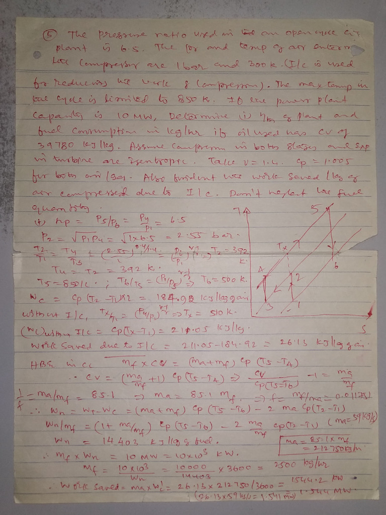 GT Cycles PROBLEMS-3 | PDF