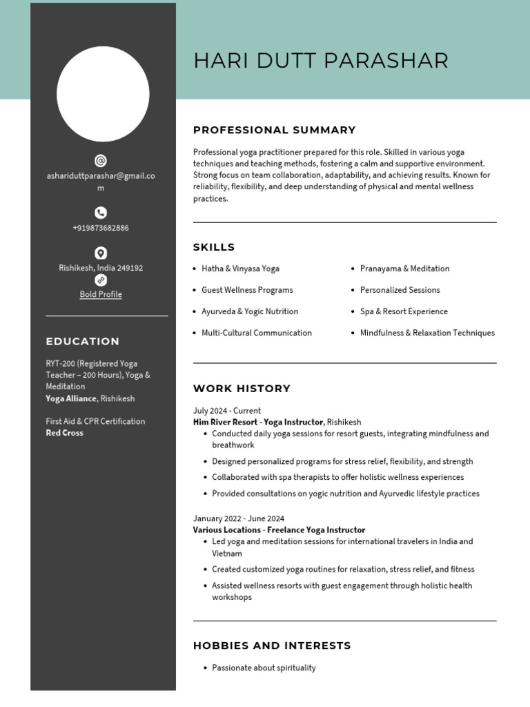 Yoga Resume Hari Dutt Parashar | PDF | Yoga | Indian Philosophy