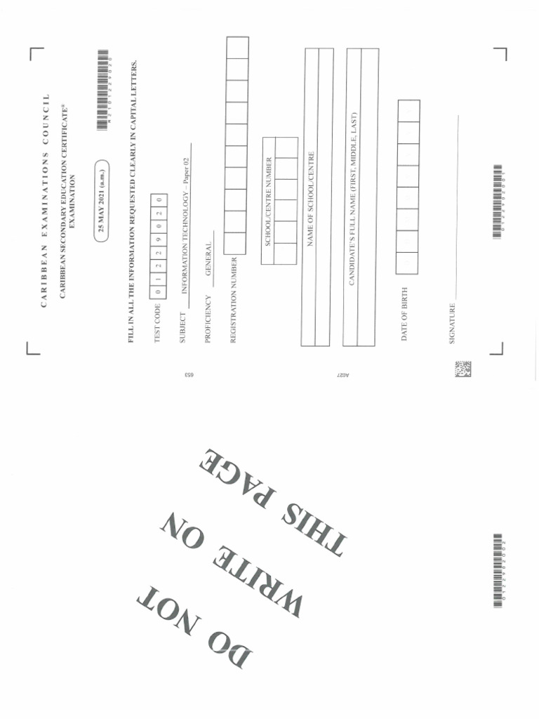 2021 July Cxc Csec It Paper 2 (1) | PDF