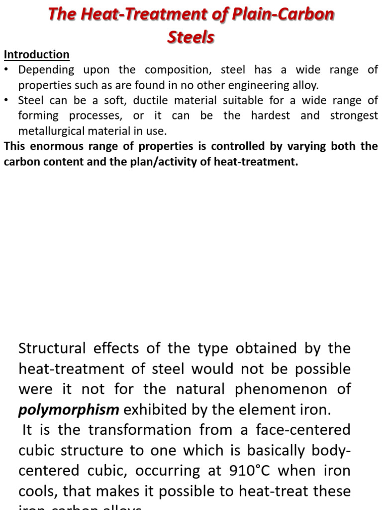 Module 6 Heat Treatment of Plain Carbon Steels | PDF | Heat Treating ...
