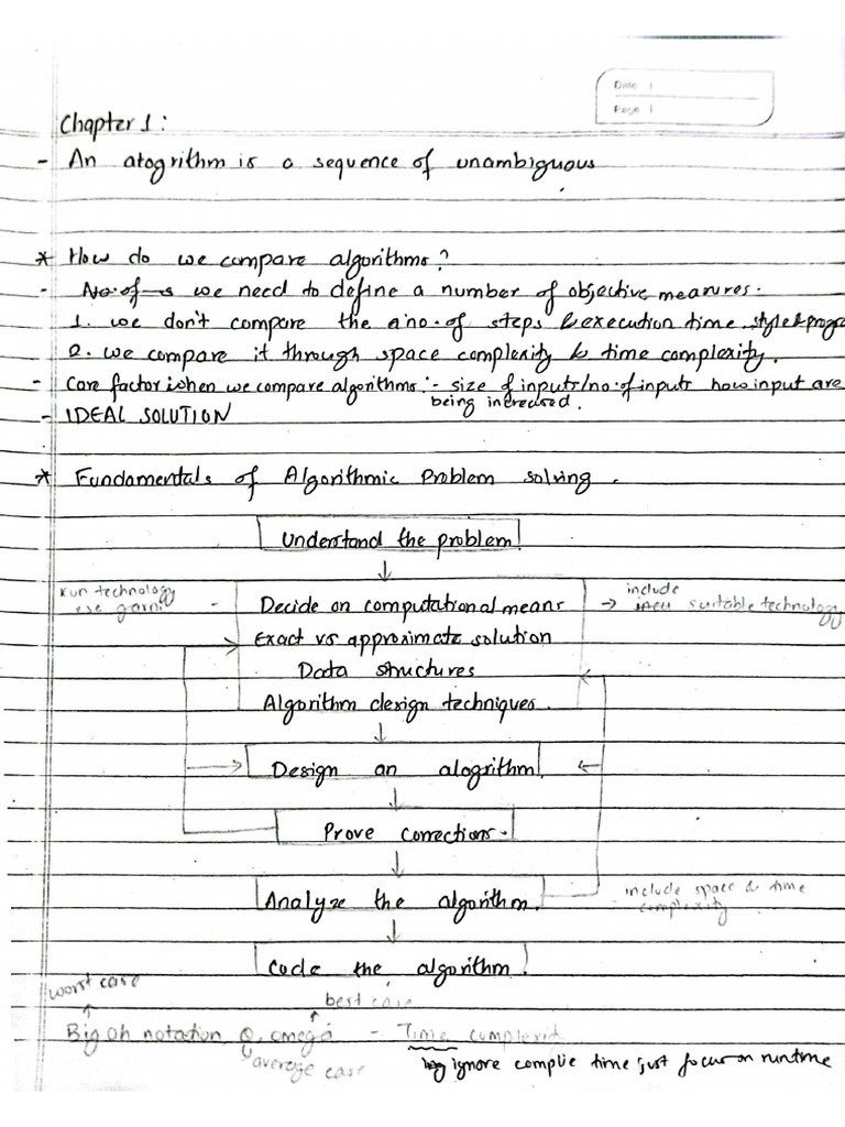 Algorithm Analysis Test 1 | PDF