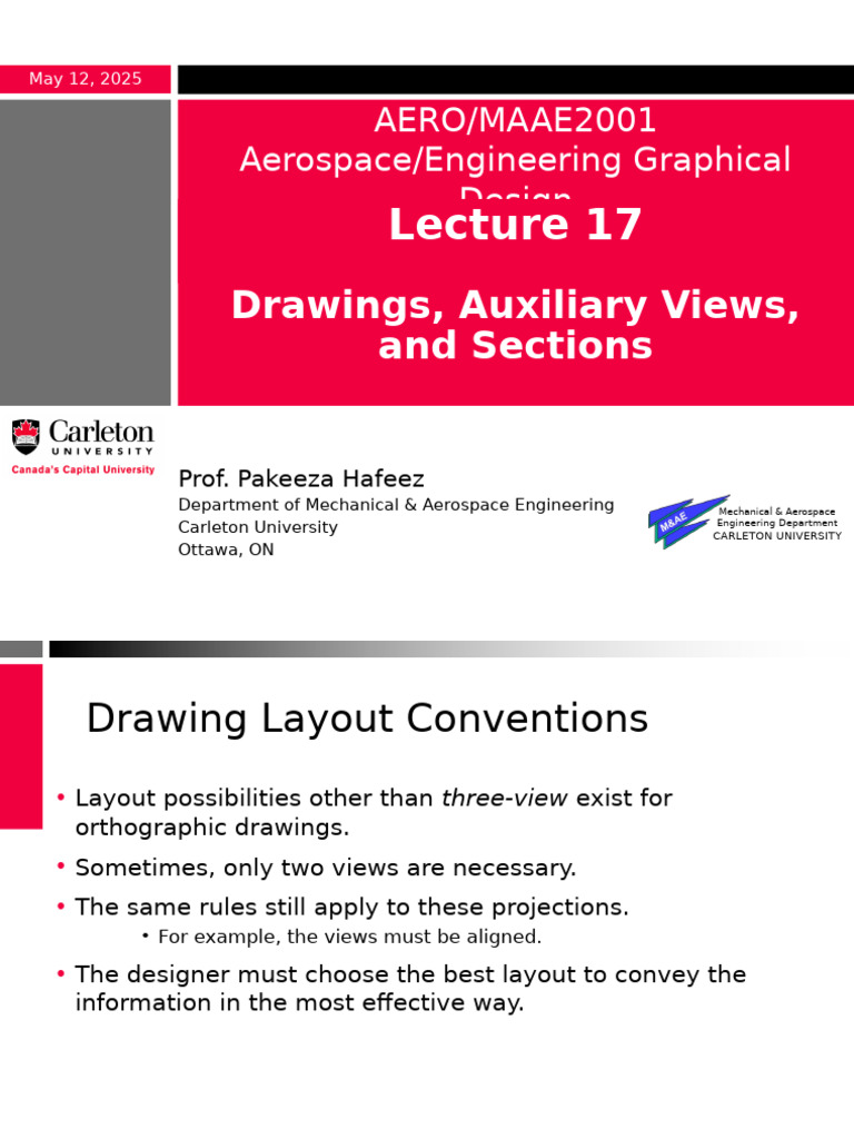 L17-Drawings, Auxiliary Views, and Sections | PDF | Geometry