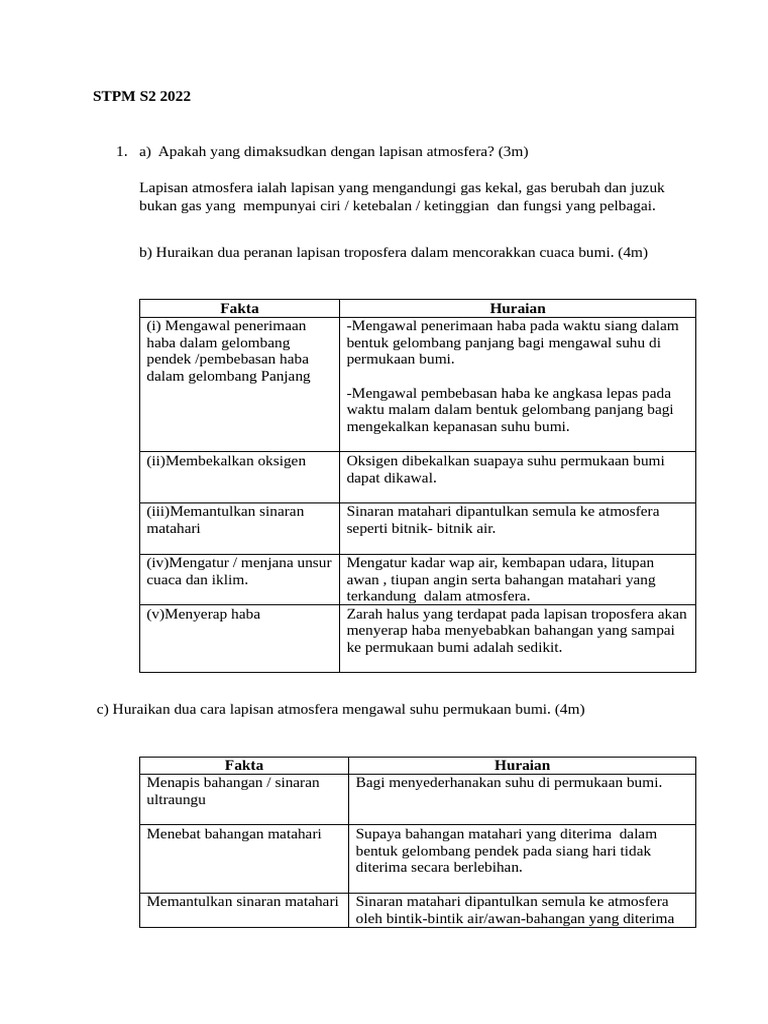 Geo STPM P2 2022 | PDF