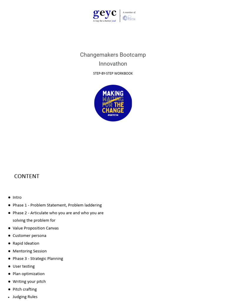 Innovation Hackathon Workbook | PDF | Empathy | Thought