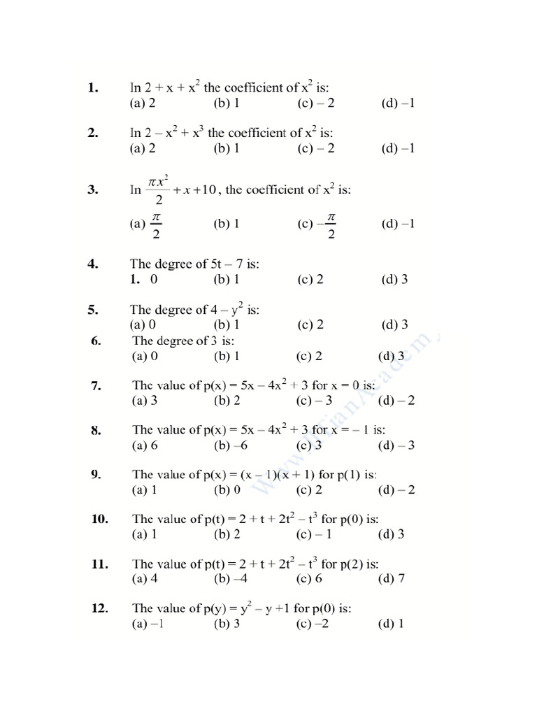 Polynomials and Coordinate Geometry Assignment | PDF