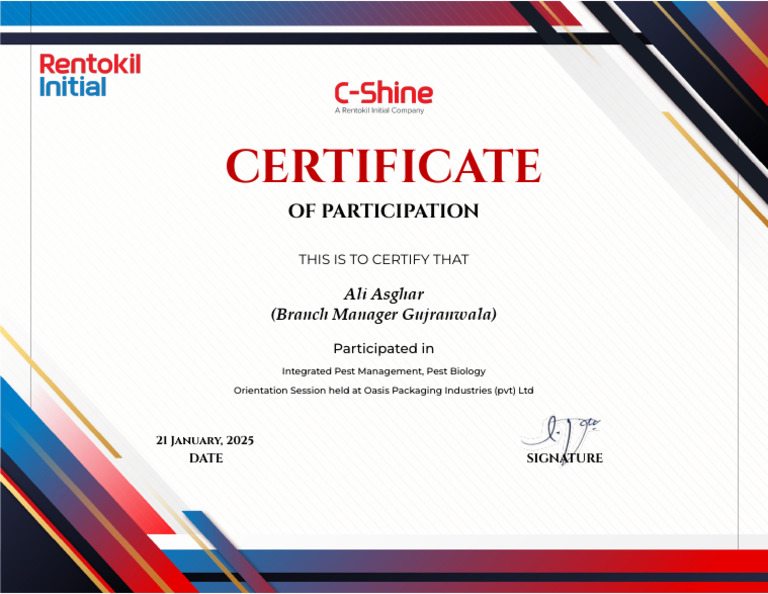 PCO Training Certificate - Docx-1 | PDF