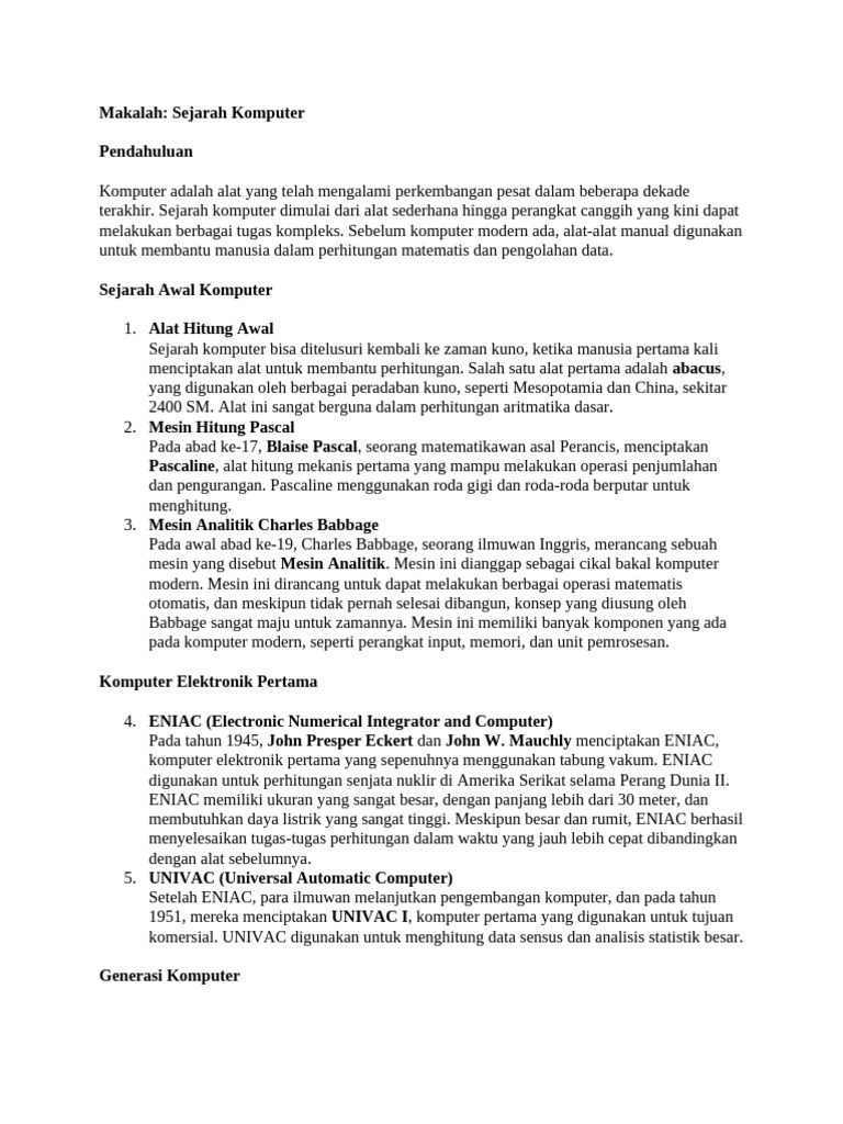 Makalah Komputer | PDF