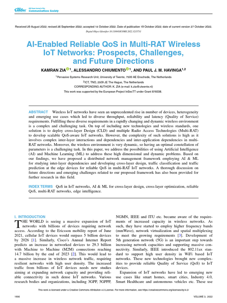 AI-Enabled Reliable QoS in Multi-RAT Wireless IoT Networks Prospects Challenges and Future ...