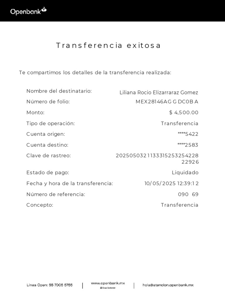 Comprobante de Transferencia Emitida MX 20250510 185266548654-2.pdf - 20250510 - 155322 - 0000 | PDF
