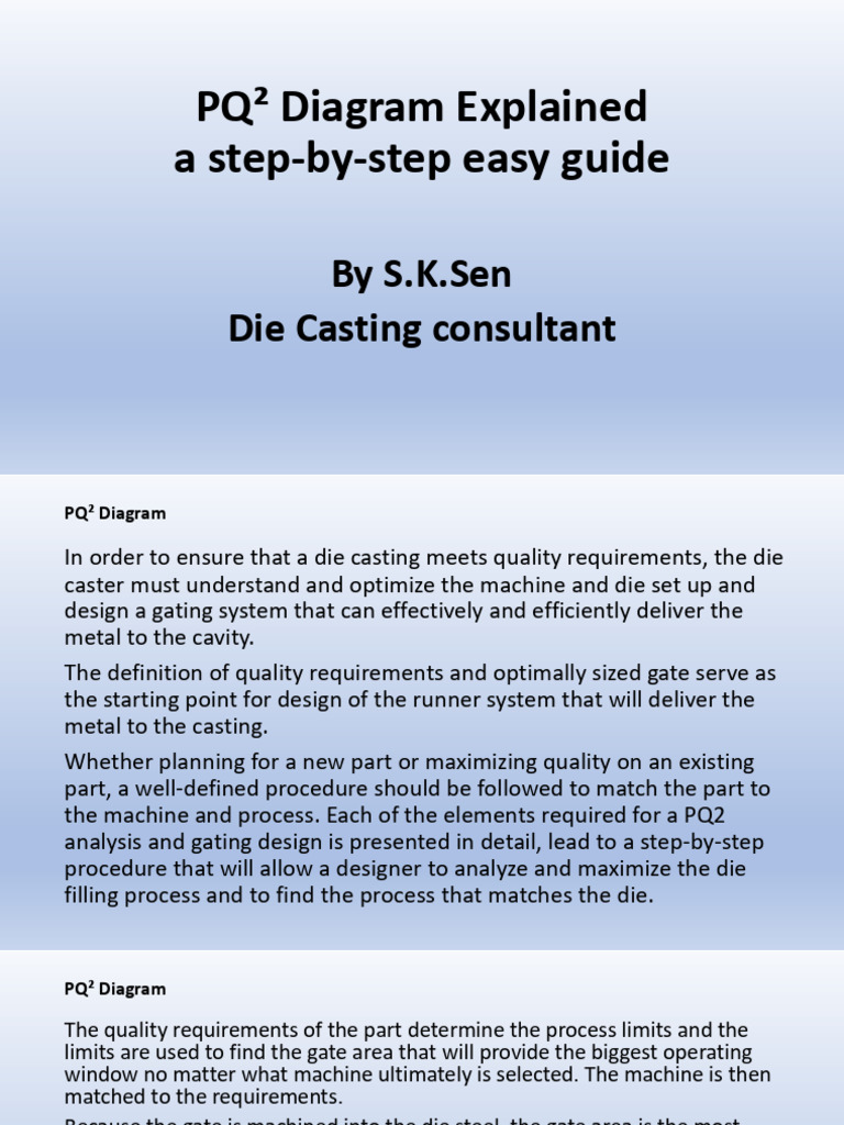 Understanding the PQ² Diagram in Die Casting | PDF | Pressure ...