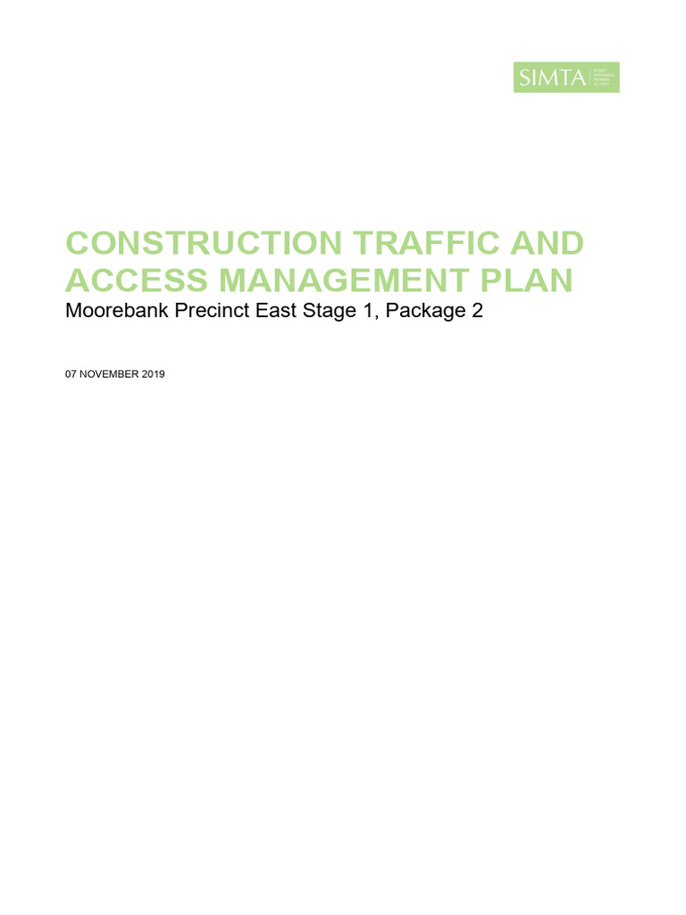 Construction Traffic and Access Management Plan | PDF | Traffic | Road
