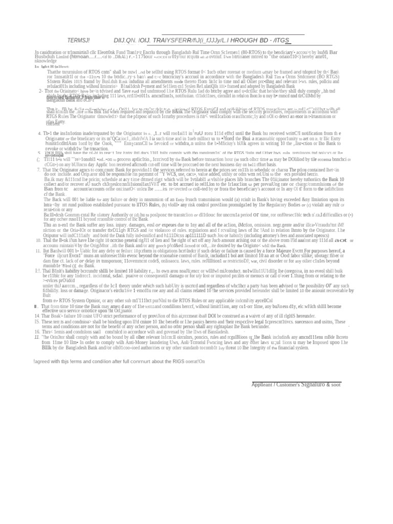 Islami Bank Rtgs Form | PDF