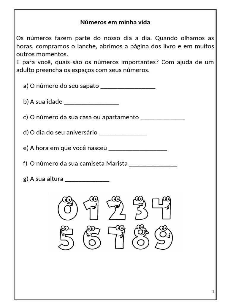 Números Importantes na Vida Pessoal | PDF