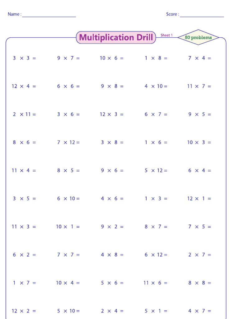 Times Table. | PDF
