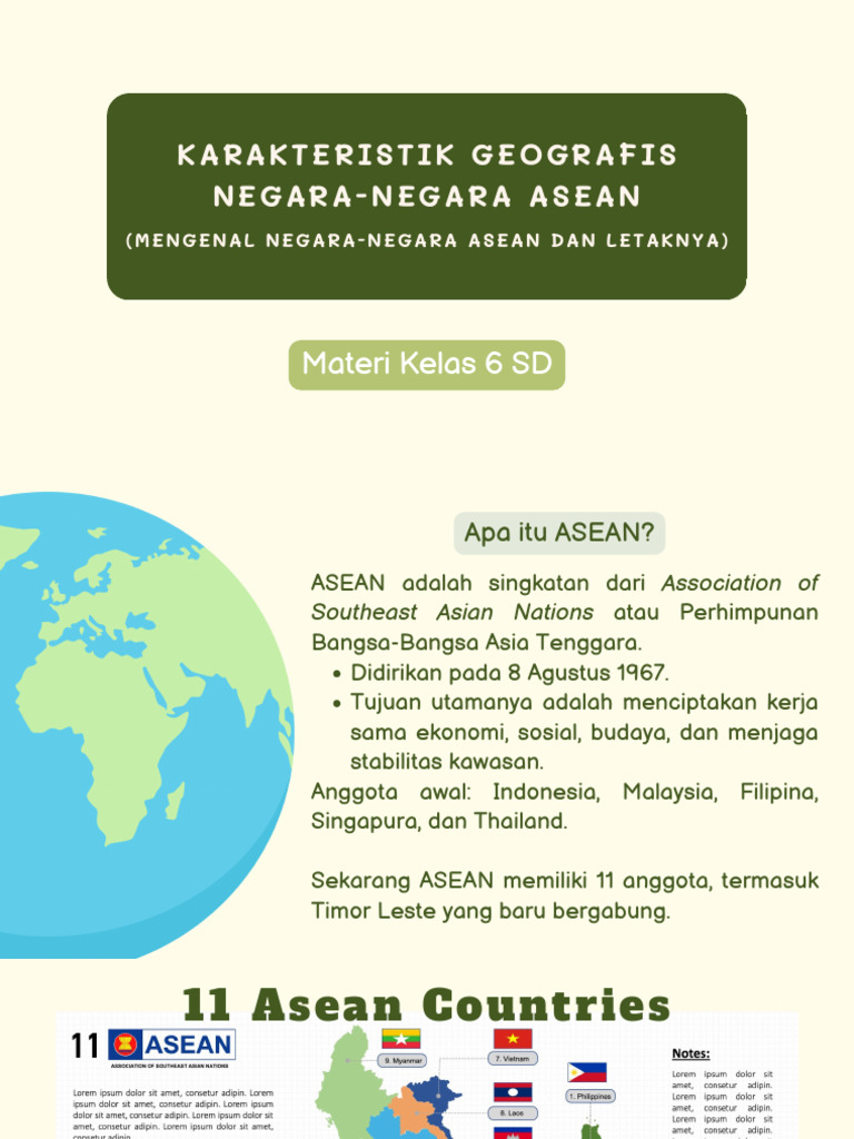 Karakteristik Geografis Negara-Negara ASEAN | PDF