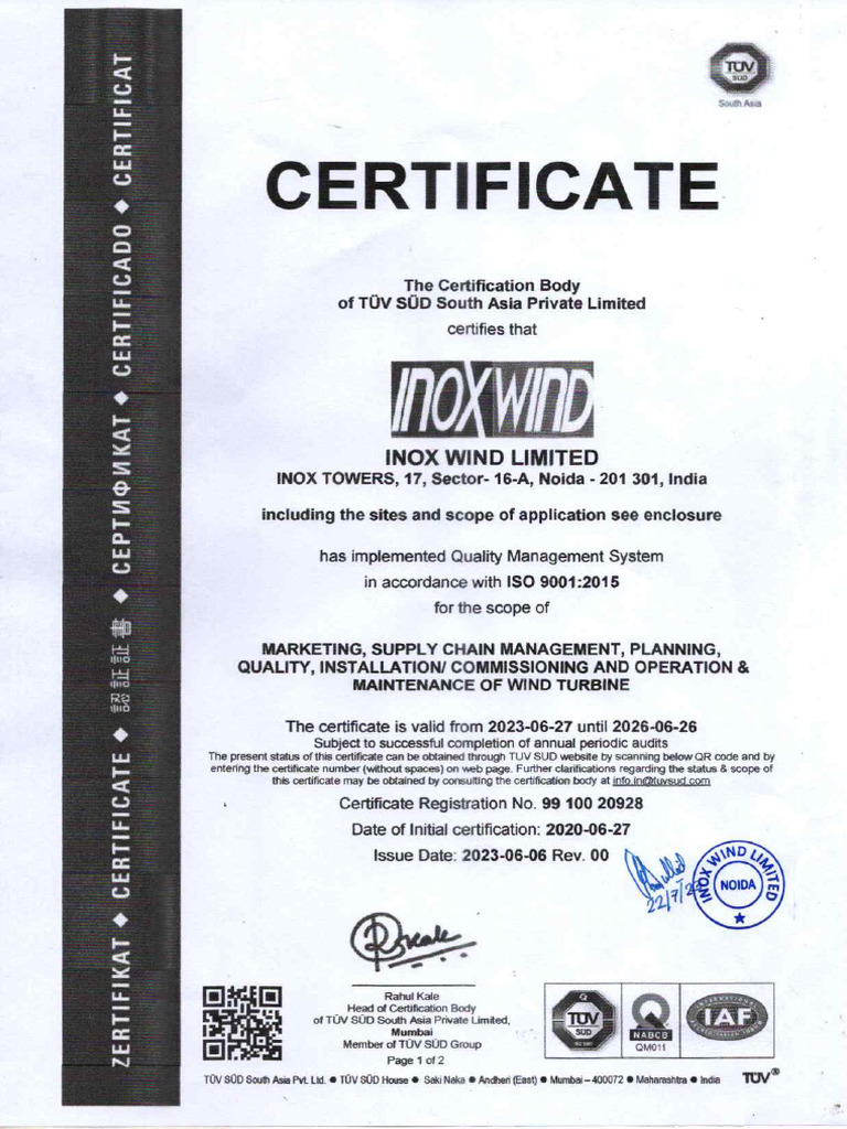 Inox Wind | PDF